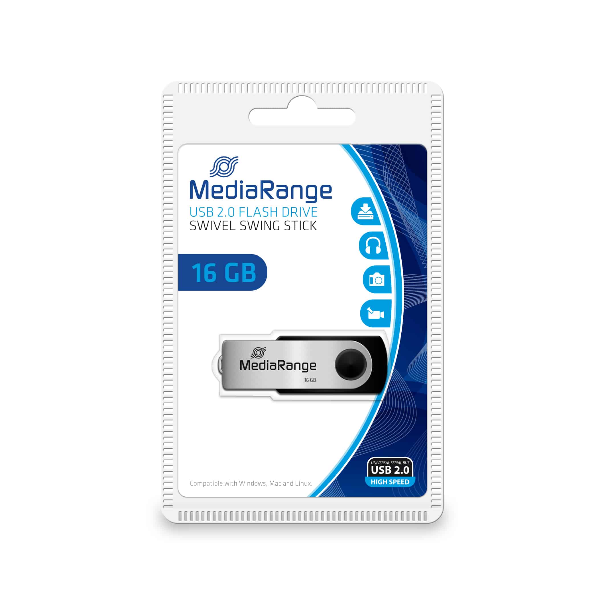 USB STICK 16GB - MEDIA RANGE - Графотекс
